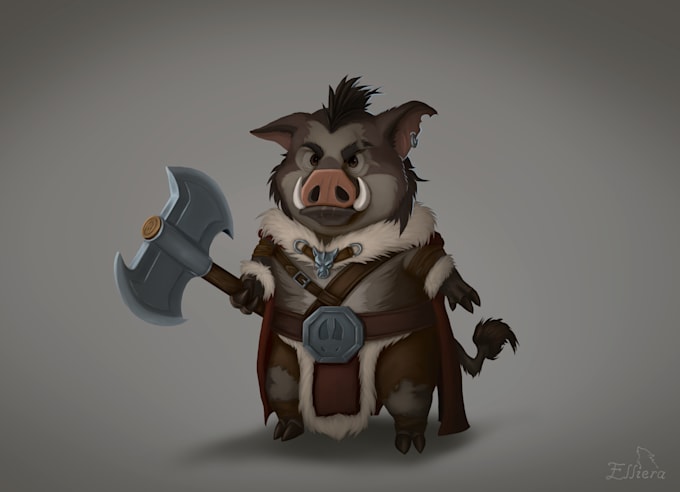 Make a concept art of creature or fantasy race digital art by Elliera ...