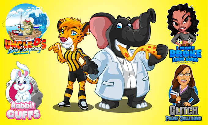 Design, modern cartoon portrait, character design, caricature mascot ...