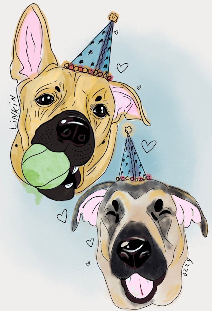 Draw your favorite pets by Lenabishop | Fiverr