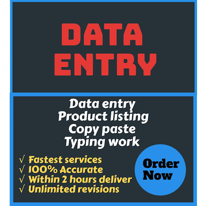 Do data entry,copy paste and typing work by Rutujajadhav241 | Fiverr