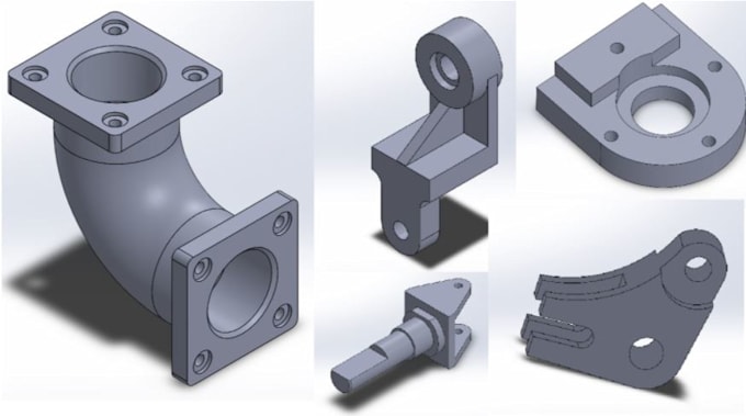 3d draw parts in solidworks by Berrinimamoglu | Fiverr
