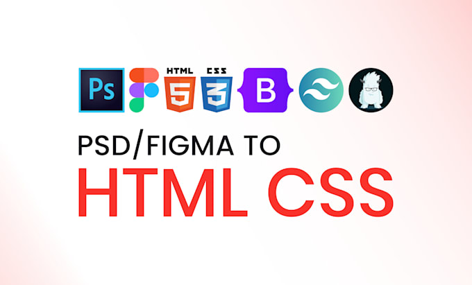 Convert psd to html css, figma to responsive webiste by Salindalakmal ...