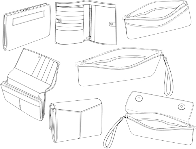 Make conceptual wallet designs for you with measurements by ...