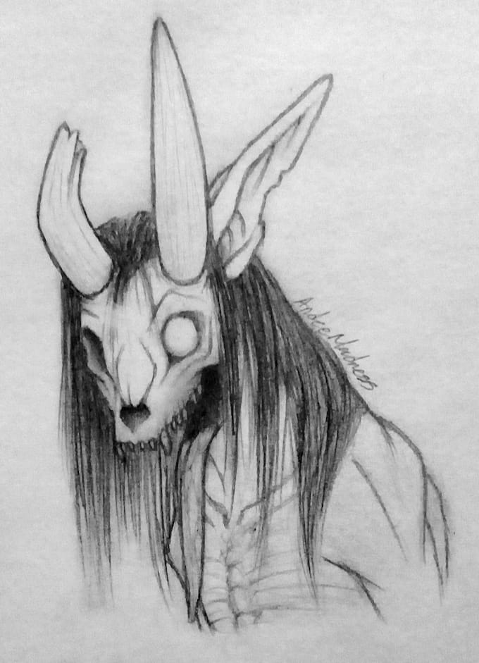 Make a sketch of any horror creature by Andeemadness | Fiverr