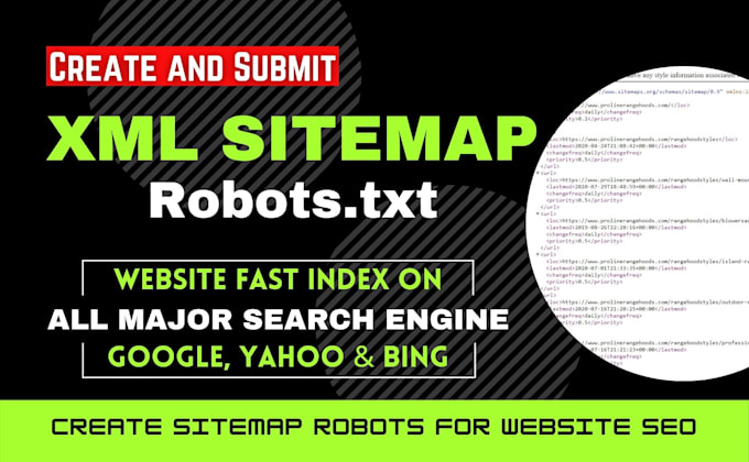 Create and submit xml sitemap and robots txt for website google index search by Seo_shakib | Fiverr
