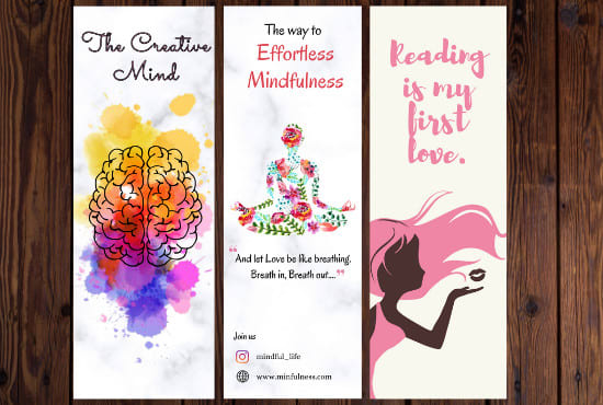 Design creative, printable and custom bookmarks for you by ...