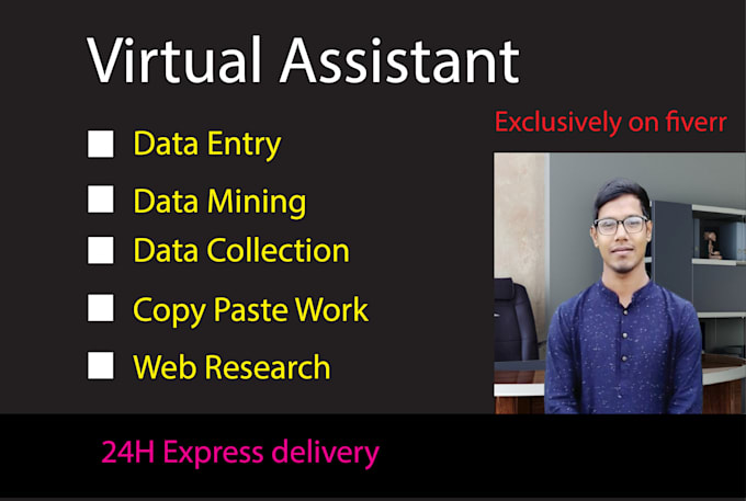 Do email lists address, data entry, data mining, scraping, virtual assist by Fivmilon | Fiverr