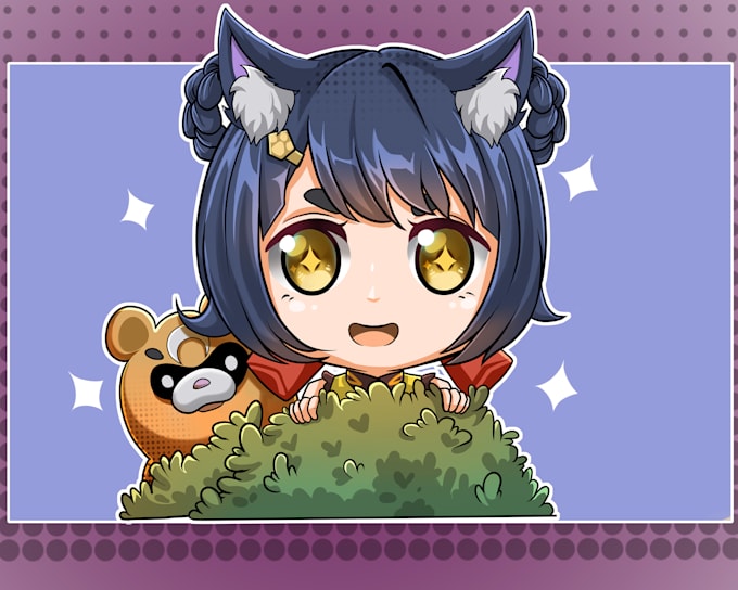 Design cute chibi art for keychains, emotes, stickers by Rizkichandra ...