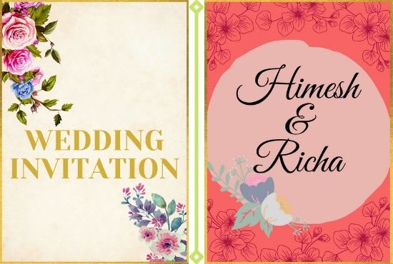 Design a wedding card or party invitation card for any event by Zoya000 ...