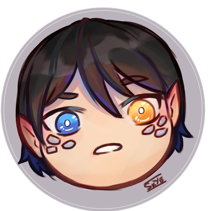 Draw chibi icons of your character for stickers or shirts by Skyezym ...
