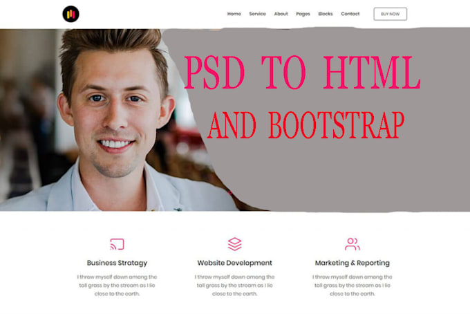 Any more psd to html and html css bootstrap by Raju_halder | Fiverr