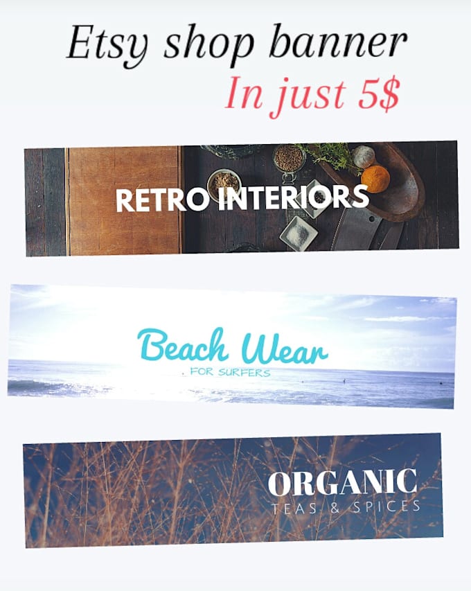 Design a professional shop banner and shop logo for you by ...