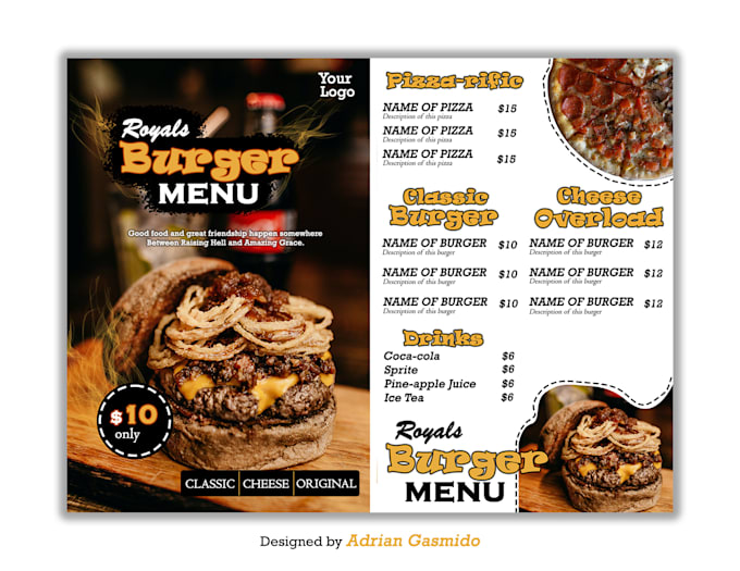 Create an exquisite menu design by Agasmido | Fiverr