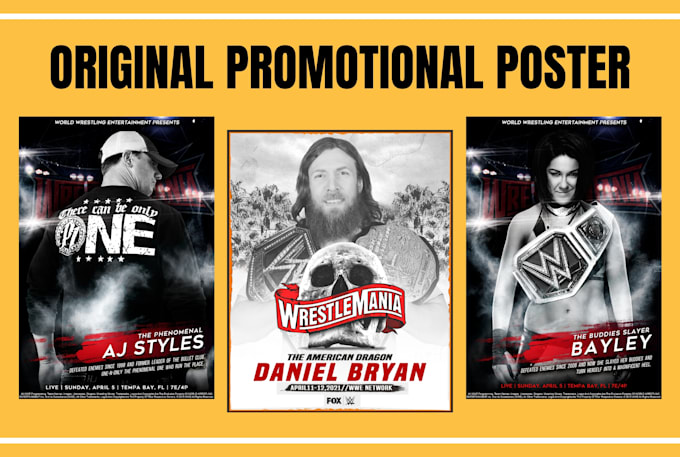 Design pro wrestling poster, match card, graphics for you by ...
