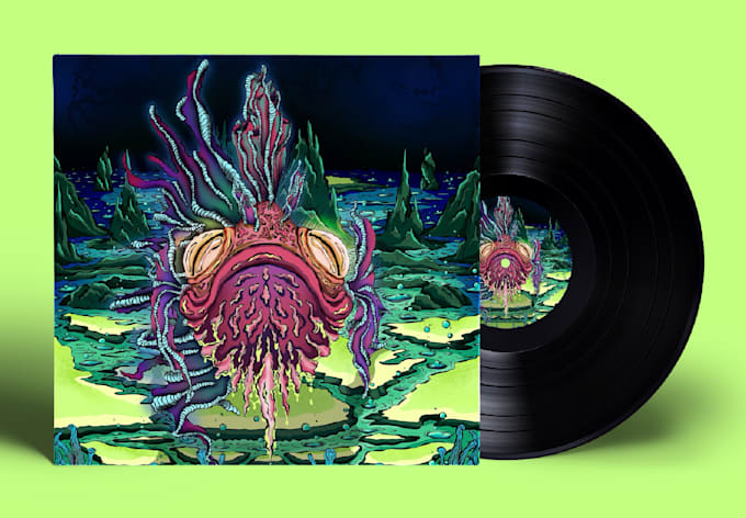 Create an original illustrated album cover by Illia_boo | Fiverr
