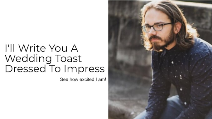 Write a wedding toast that makes them laugh cry and clap by Paulgrodell ...