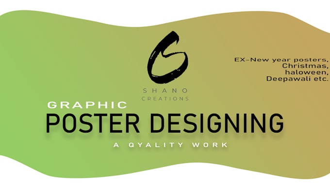 Graphic poster designing for your need by Neyomaludith | Fiverr