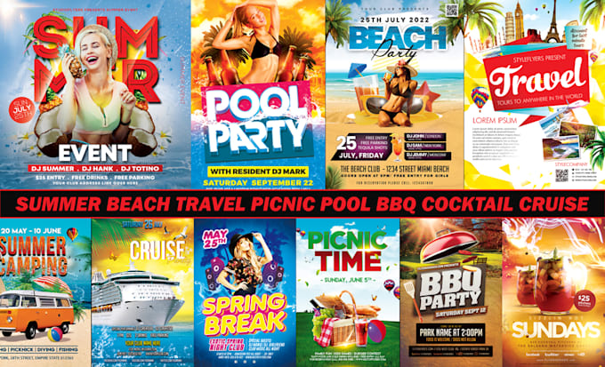 pool bbq flyer