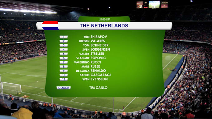 Create football broadcast graphics by Eusermedia | Fiverr