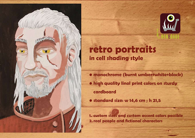 Paint portraits in retro cell shading style by Twentysrenegade | Fiverr
