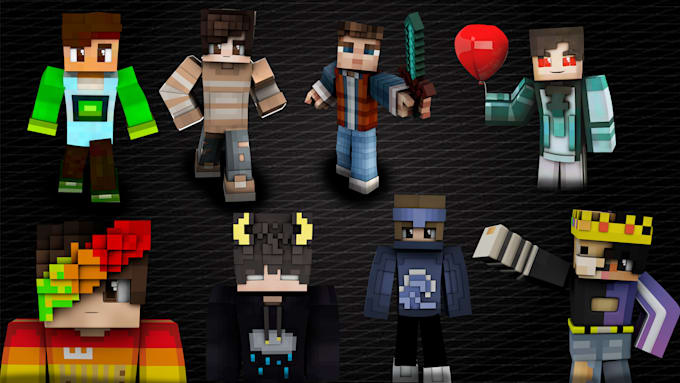 Create a minecraft 3d skin render by Gmerelygme | Fiverr