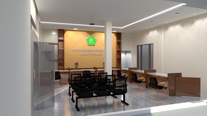 We can draw the interior design of a local government office by Rijal ...
