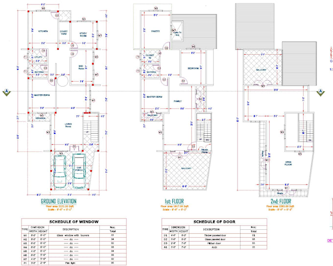 Draw architect 2d floorplan by Sumudugamage | Fiverr