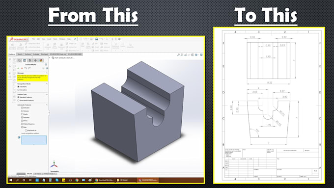 Convert your 3d model to 2d drawing by Fuzail100 | Fiverr