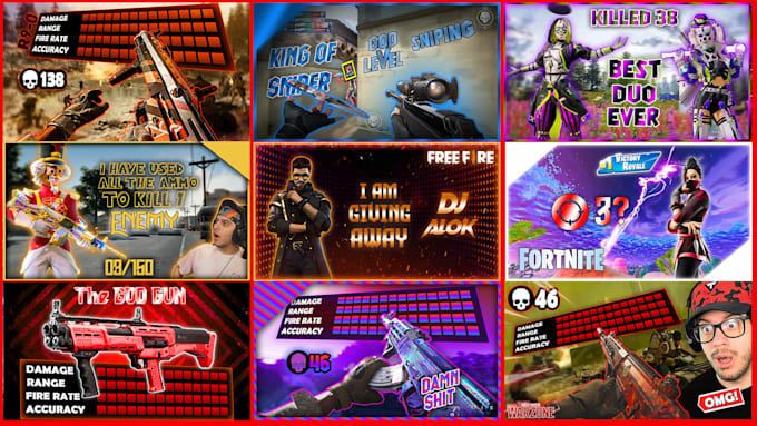 Design attractive and eye catching custom gaming thumbnails by ...
