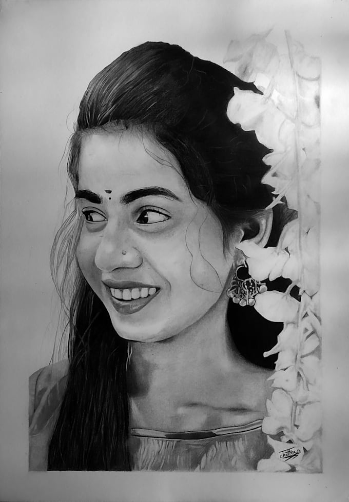 Draw realestic drawing from your photo by Chethu_n_arts | Fiverr
