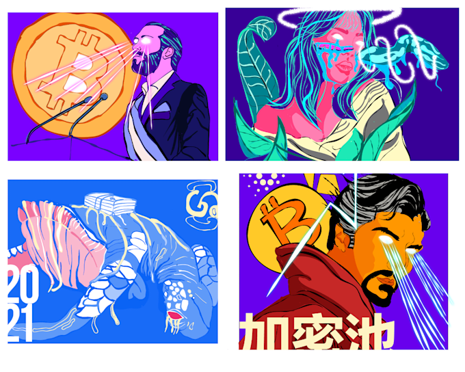 Draw unique dark vector art illustration by Nalandajayasena | Fiverr