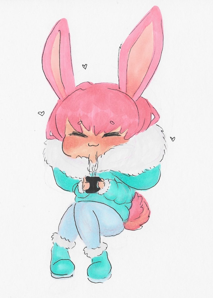 Draw chibi characters pencil, pen and marker by Tsushimii | Fiverr