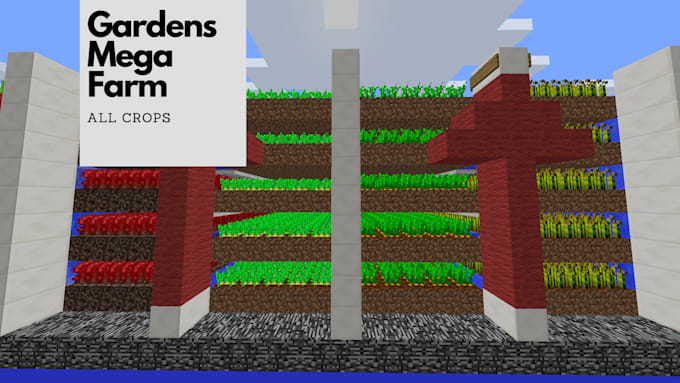Build a fully sized farm in hypixel skyblock garden by Emilsg | Fiverr