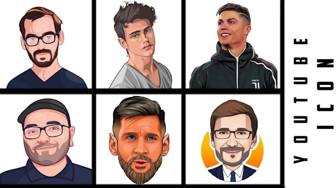 Do illustrate profile icons for youtube by Nihalzaps | Fiverr