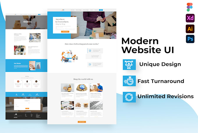 Design a modern ui and ux of your website by Webbeesui | Fiverr