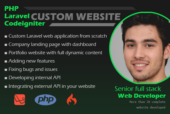 Develop Custom Website Using Laravel Codeigniter Or Php By Kheyro Fiverr