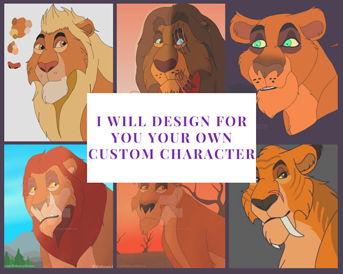Make a custom character design and reference by Evaijahc | Fiverr