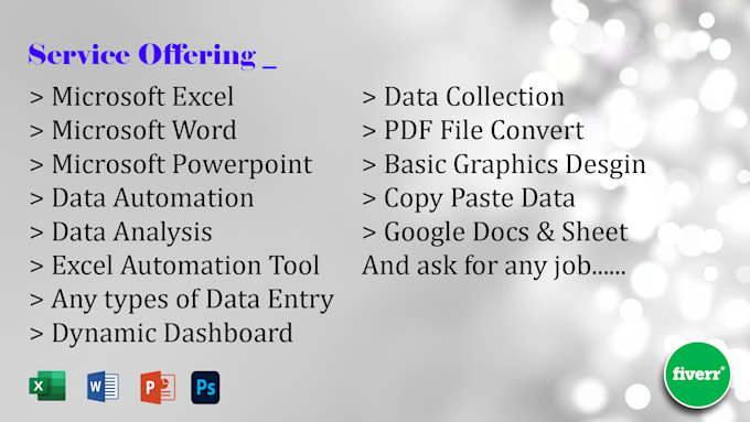 Do data entry,pdf file convert and copy paste work by Pranab_shiplu ...