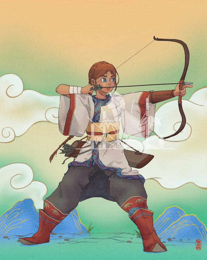 Draw oc, fanart full body in my anime style by Minoulu | Fiverr