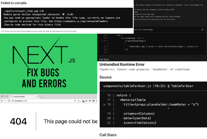 Fix bug and issues in your react next js express nodejs css by Progrmi ...