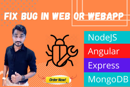 Fix A Bug Or Improve Web App Using Nodejs Angular Mongodb By Amit