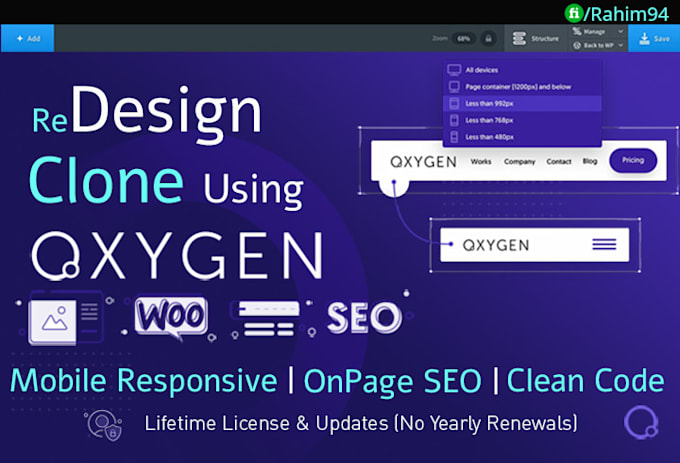 Design wordpress website with oxygen builder by Rahim94 | Fiverr