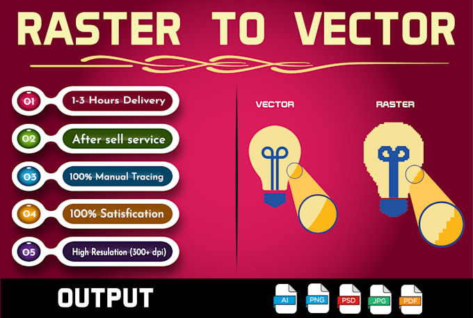 Raster to vector, vector tracing, vectorize, recreate logo by Shudipto1999 | Fiverr