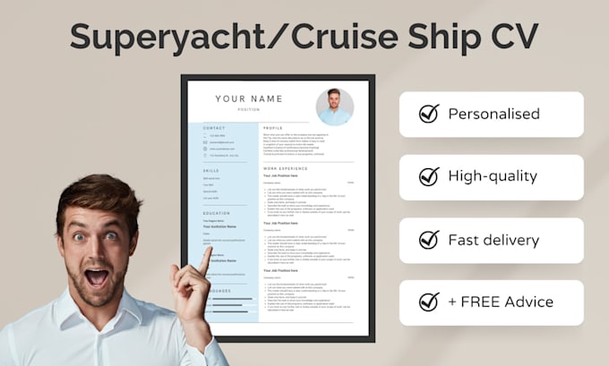 Design your superyacht, cruise ship or chef, cv or resume by ...