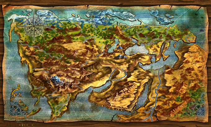 Digitally create a high quality fantasy map for you by Likhondada | Fiverr