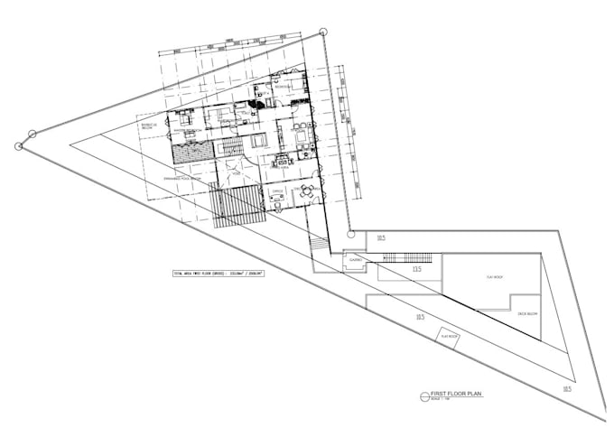 Draw and convert site plan plot plan floor plan into autocad version by ...