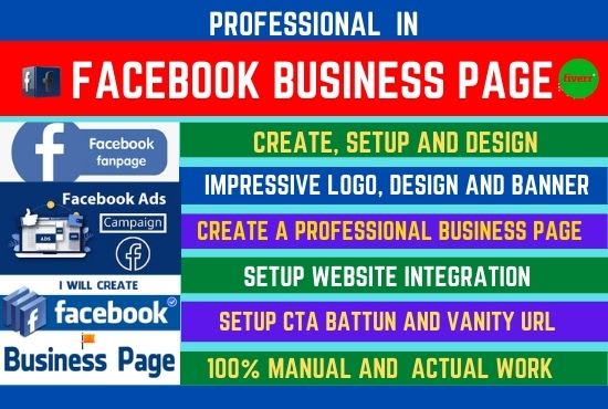 Create and setup a professional facebook business page by M3_a8_ | Fiverr