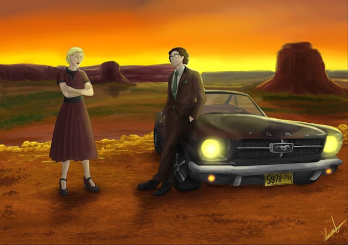 Digital drawing, characters, background, an other by Quamsagace | Fiverr