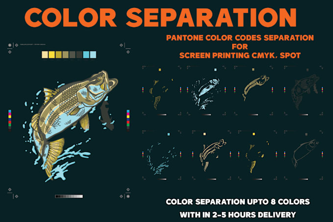Color separation for screen printing cmyk, spot and simulation by ...
