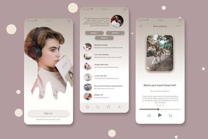 Design well structured and aesthetic ui ux mobile app by Doodle_design ...